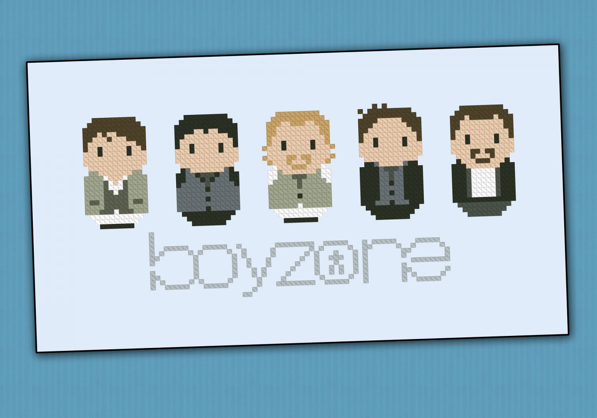 Boyzone band - Digital Cross Stitch Pattern
