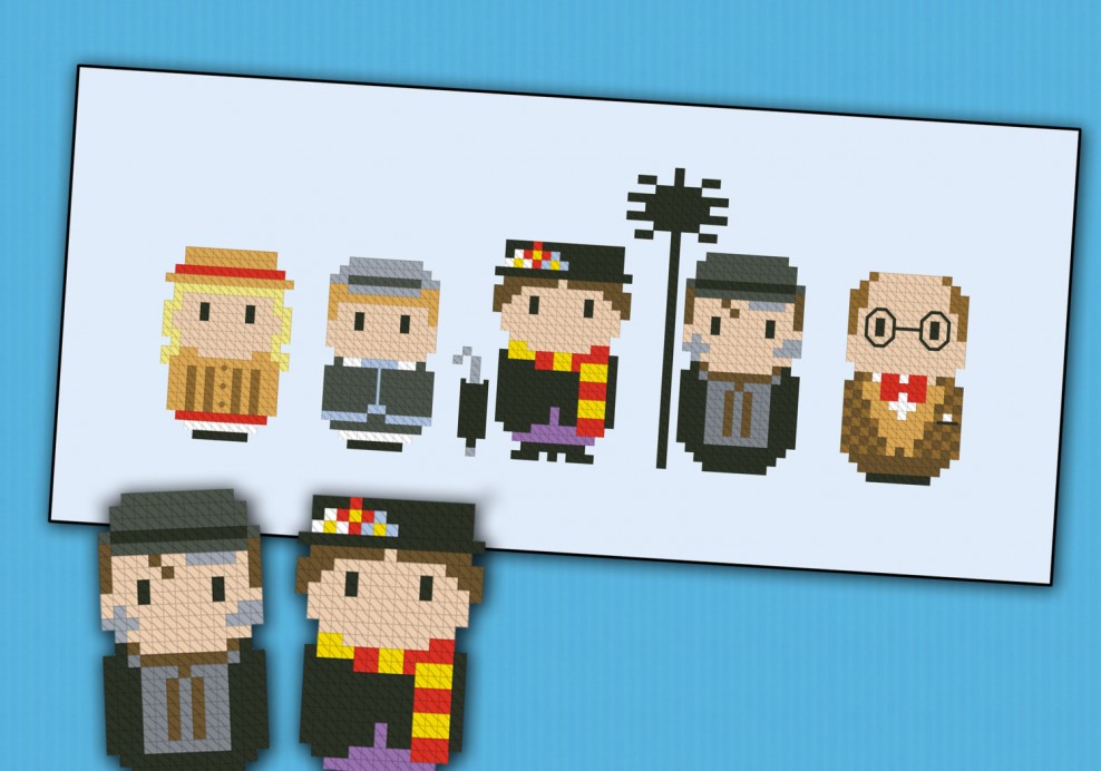 Mary Poppins - Digital Cross Stitch Pattern