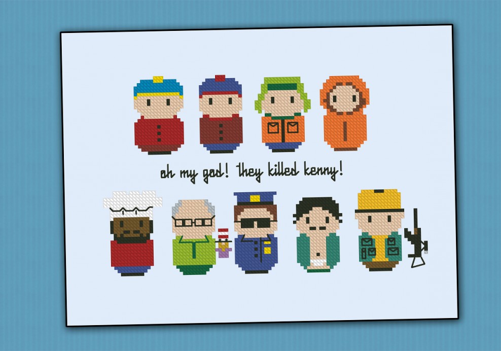 South Park - Digital Cross Stitch Pattern