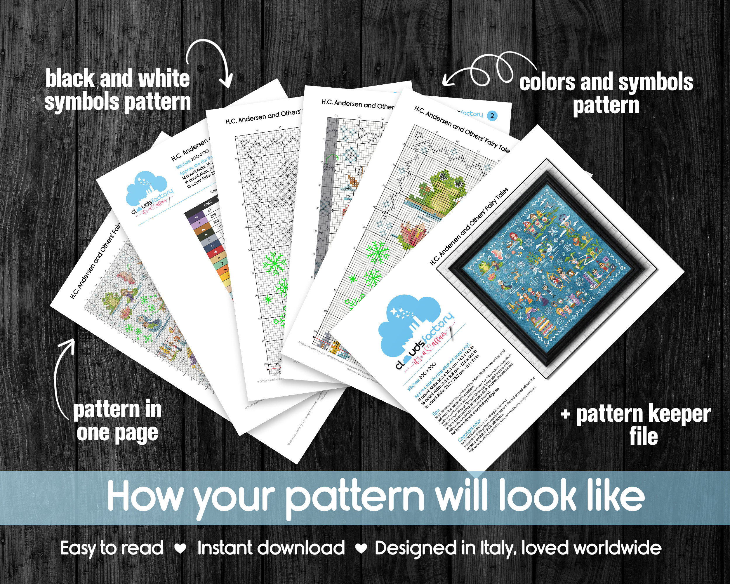 H.C. Andersen and others' Fairy Tales - Pattern and Kit - Digital Cross ...